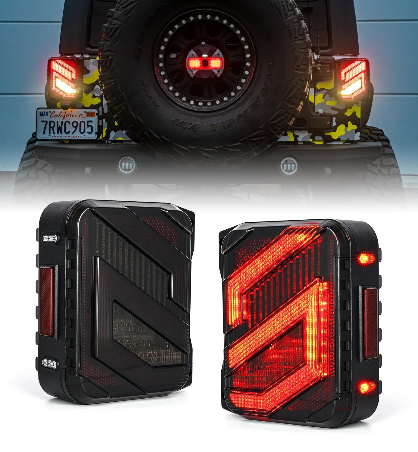JKB JL S-Design LED Tail Lights for Jeep Wrangler